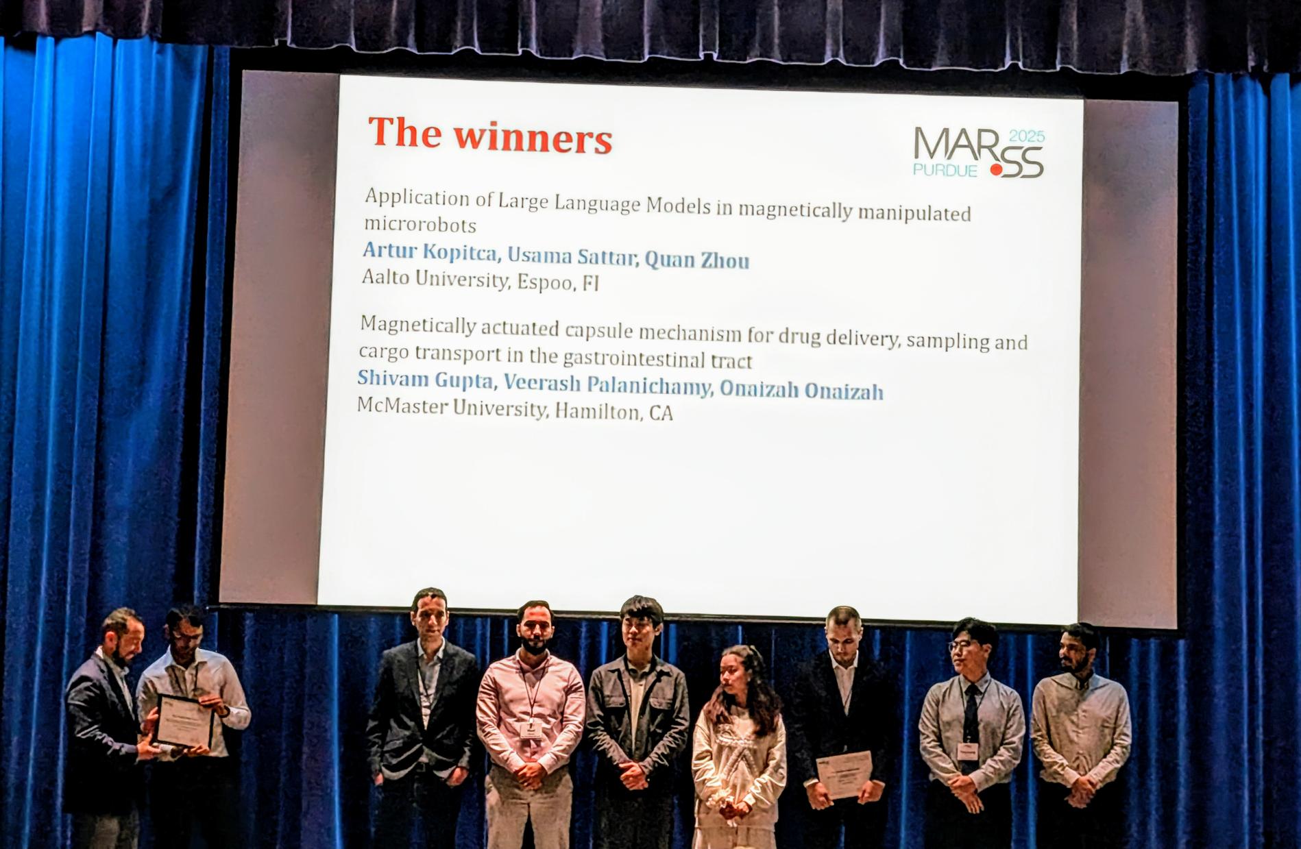 Best Student Paper at MARSS 2025 – HeartLab